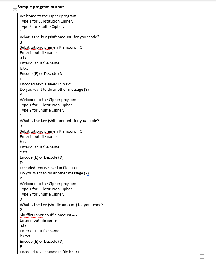 Solved Encoding and Decoding a. Create an interface | Chegg.com