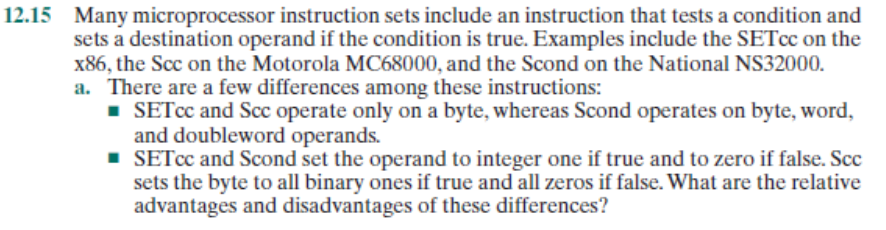 Solved 15 Many Microprocessor Instruction Sets Include An 