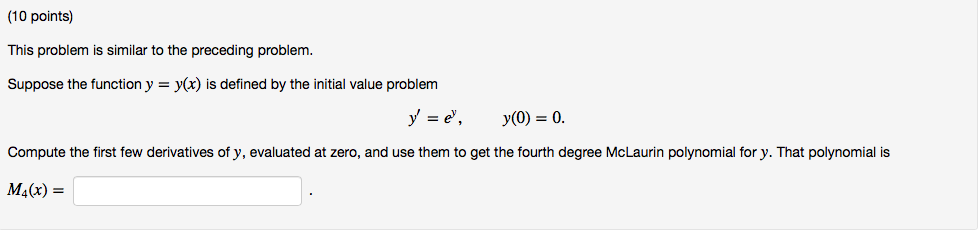 Solved (10 points) This problem is similar to the preceding | Chegg.com