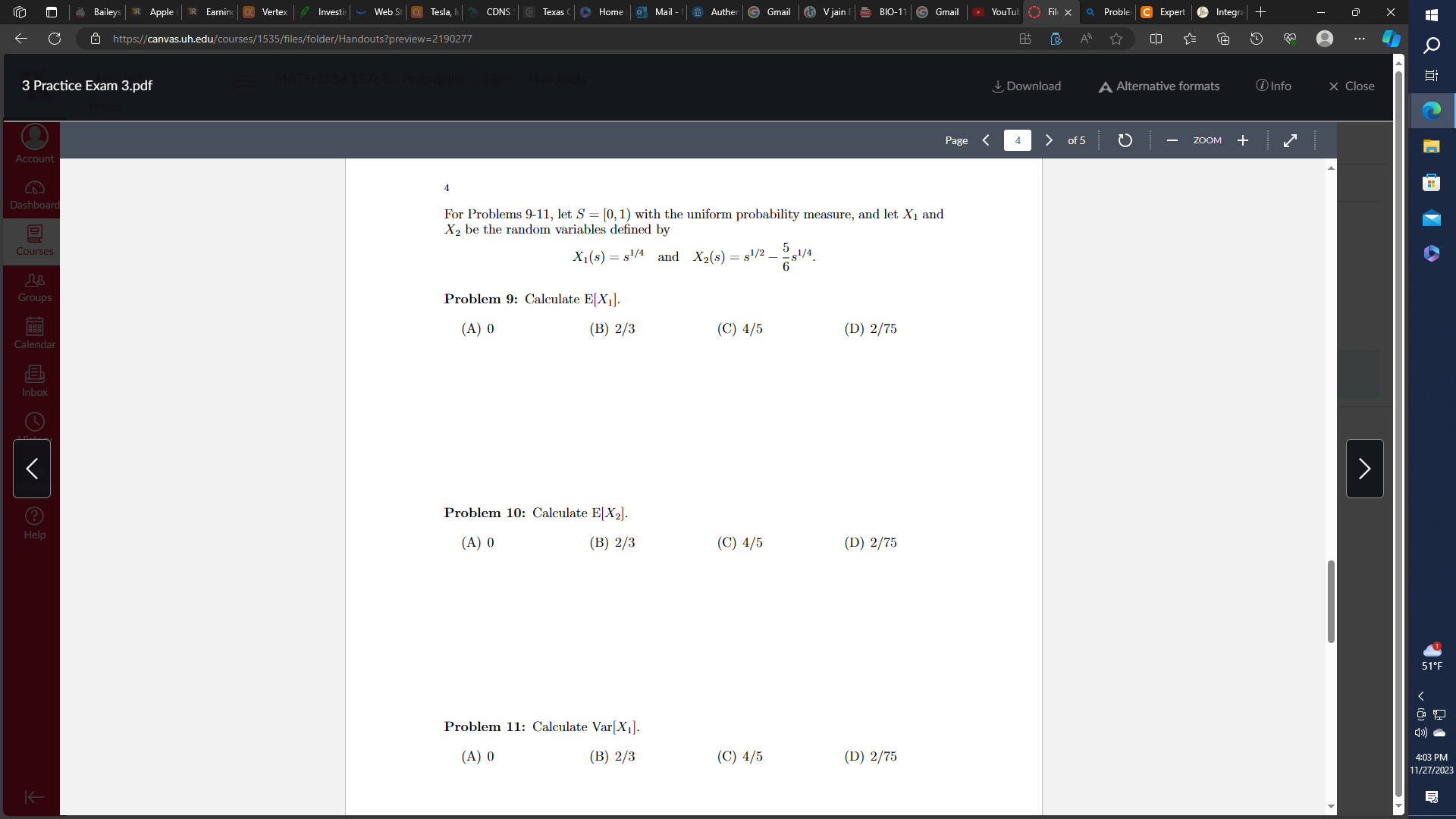 Solved For Problems 9-11, let S=[0,1) with the uniform | Chegg.com