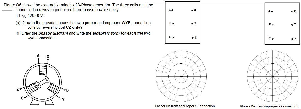 Solved Figure Q6 shows the external terminals of 3-Phase | Chegg.com