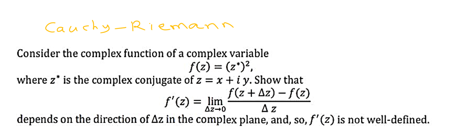 Solved Consider the complex function of a complex variable | Chegg.com