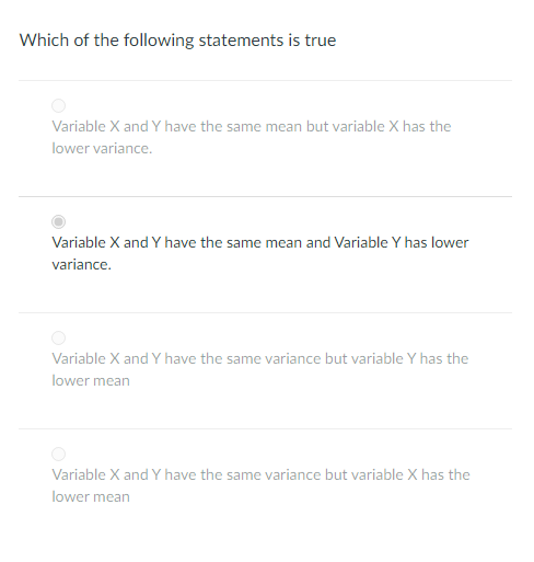 Solved Which of the following statements is true Variable X | Chegg.com