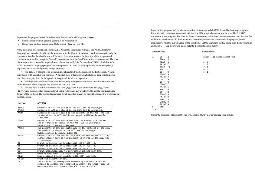 Solved Write a prognaw wo compile and ocrput ALSL. Aswembly | Chegg.com