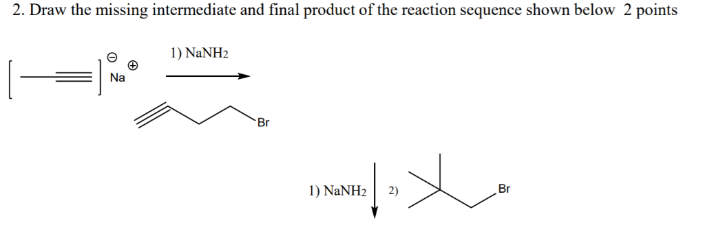 Solved 2. Draw the missing intermediate and final product of | Chegg.com