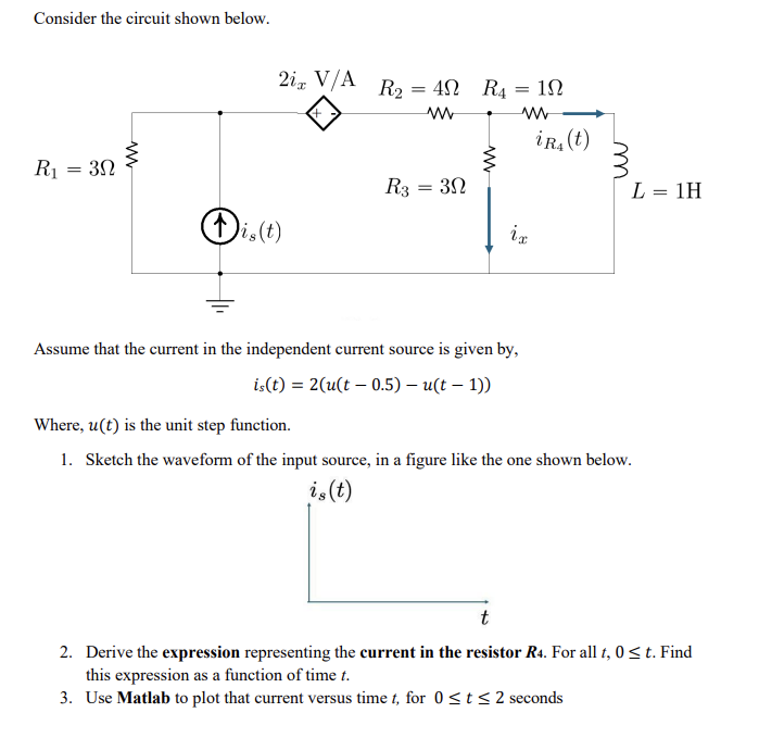 Solved Consider the circuit shown below.Assume that the | Chegg.com