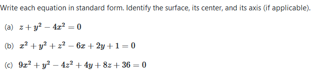 Solved Write each equation in standard form. Identify the | Chegg.com