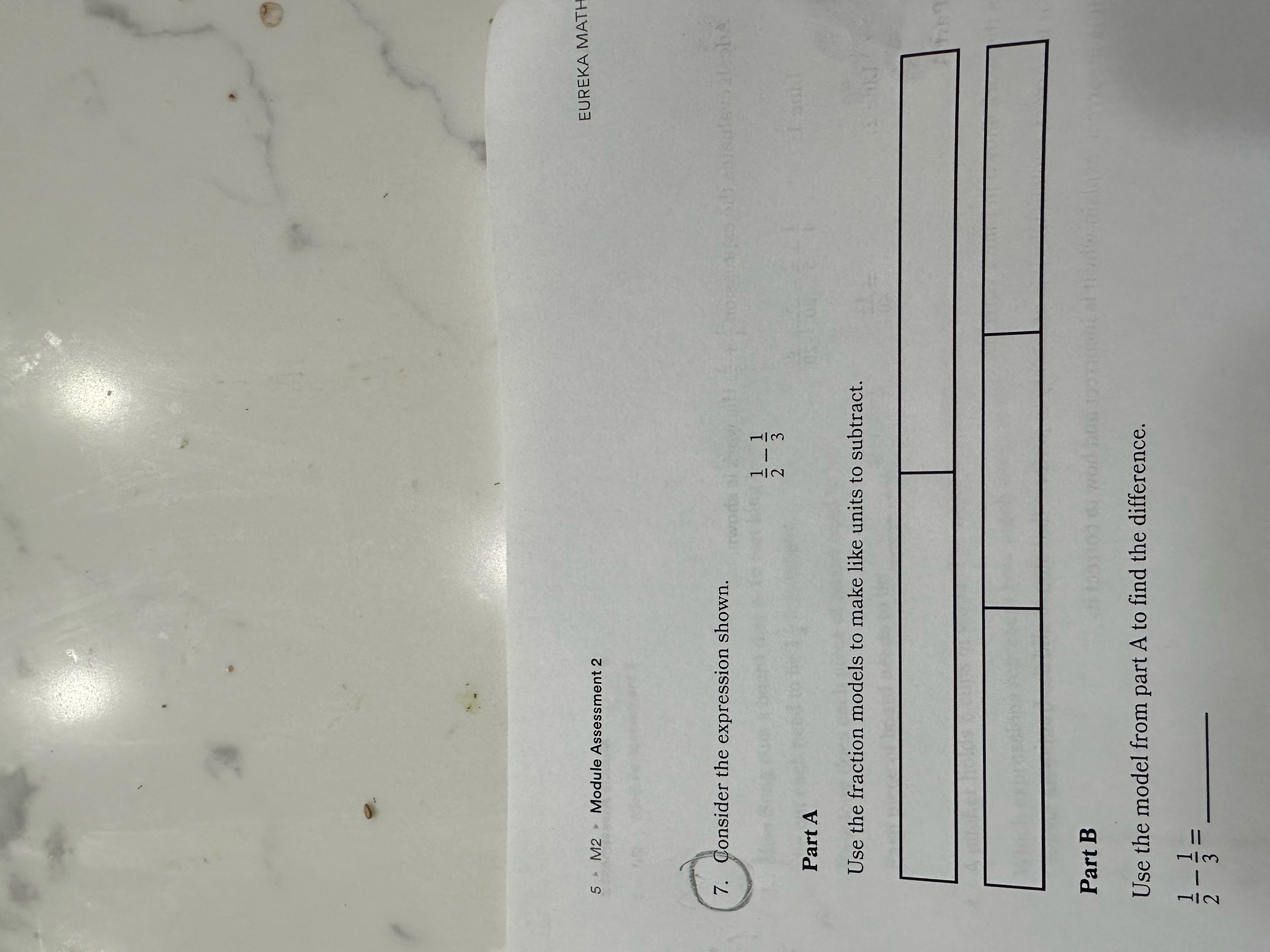 Solved 5 * M2 Module Assessment 2 EUREKA MATH 7. Consider | Chegg.com