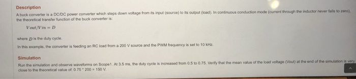 Solved Vout [Het Scope1 RL 0.75 x 200 10V Load Vout] (200V) | Chegg.com