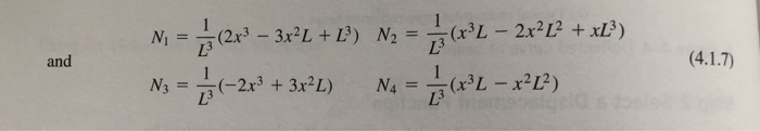 Solved Use MATLAB to plot the four shape functions shown in | Chegg.com