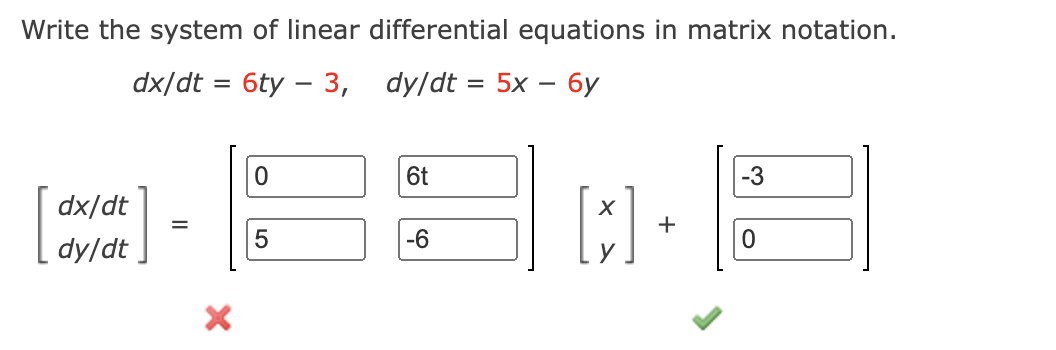 Solved Write the system of linear differential equations in | Chegg.com