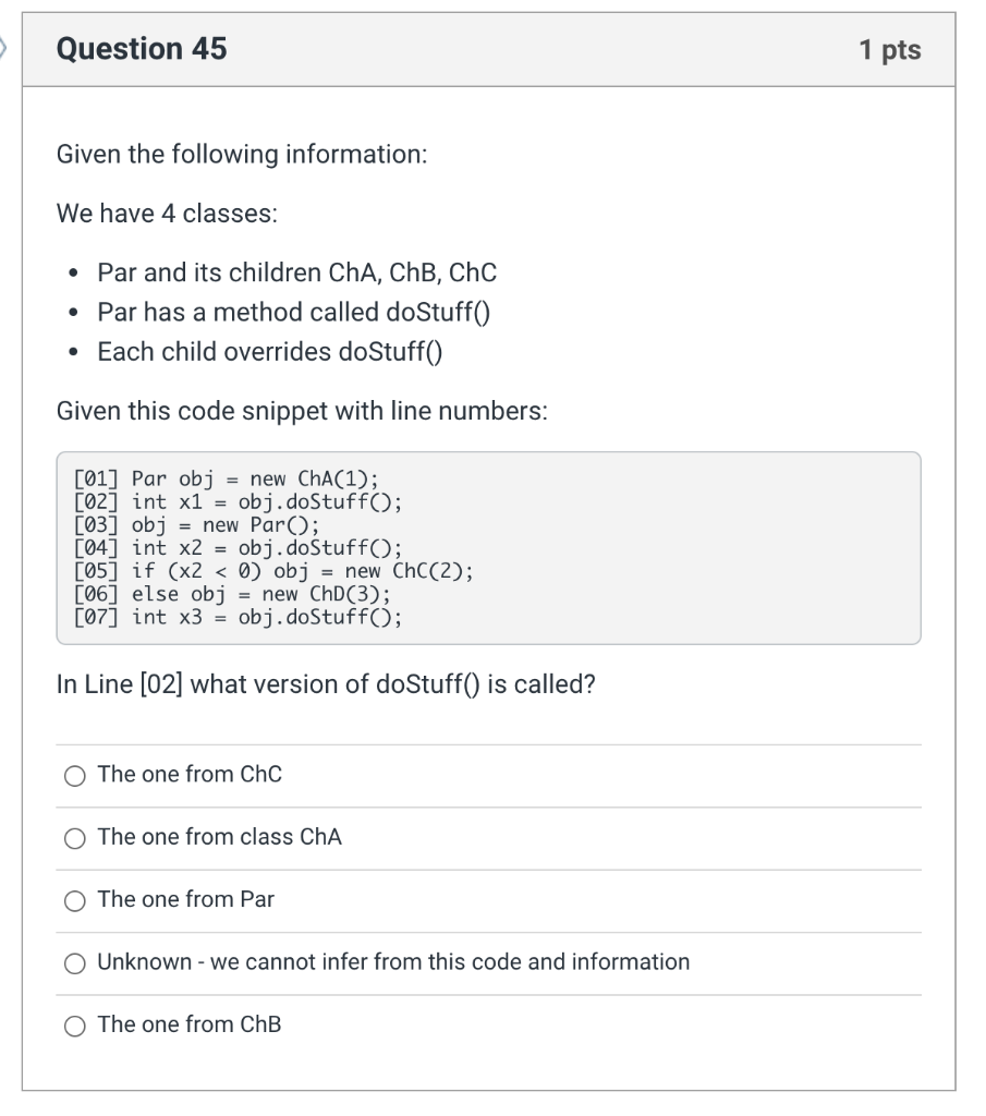 Solved Question 45 1 pts Given the following information: We | Chegg.com