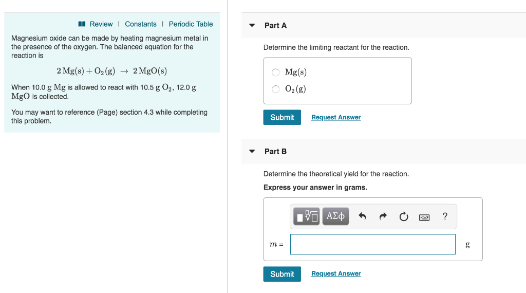 Solved Review Constants Periodic Table Part A Magnesium | Chegg.com