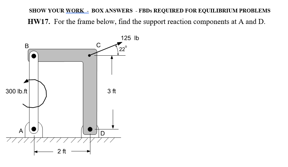 Solved SHOW YOUR WORK - BOX ANSWERS - FBDs REQUIRED FOR | Chegg.com