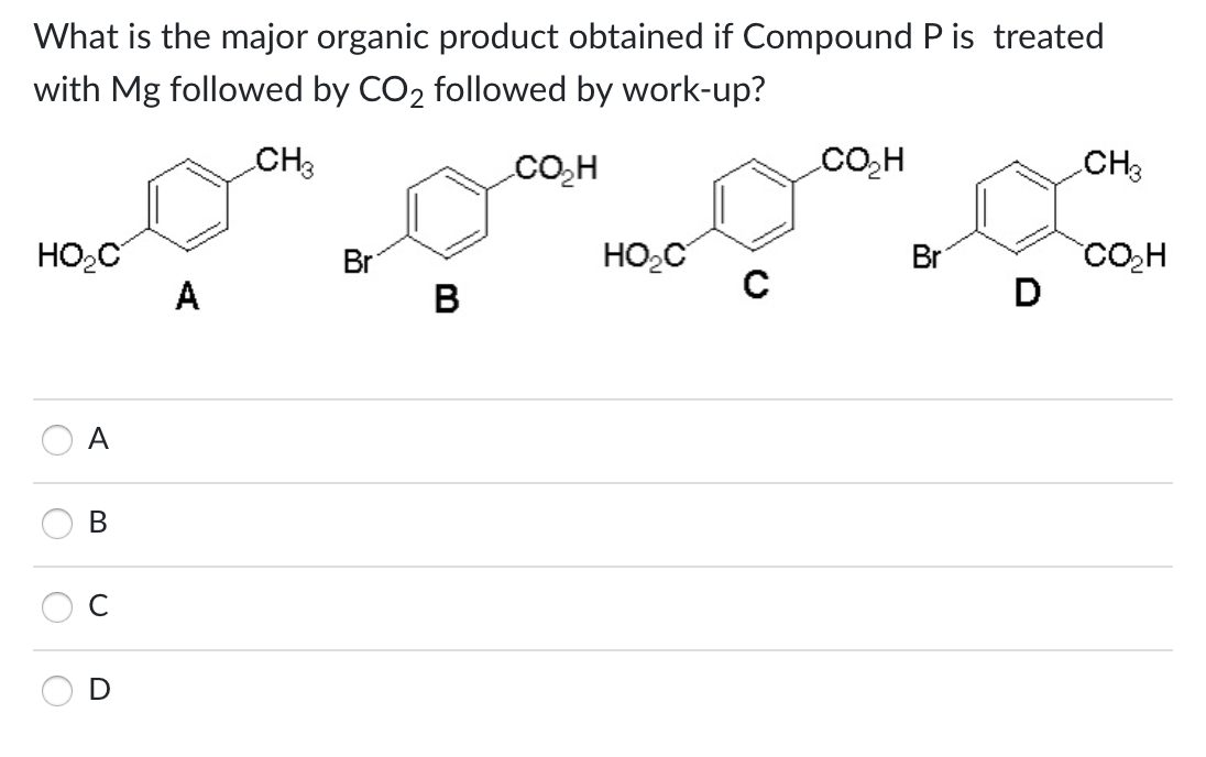 Solved Use compounds O and P shown below to answer this | Chegg.com