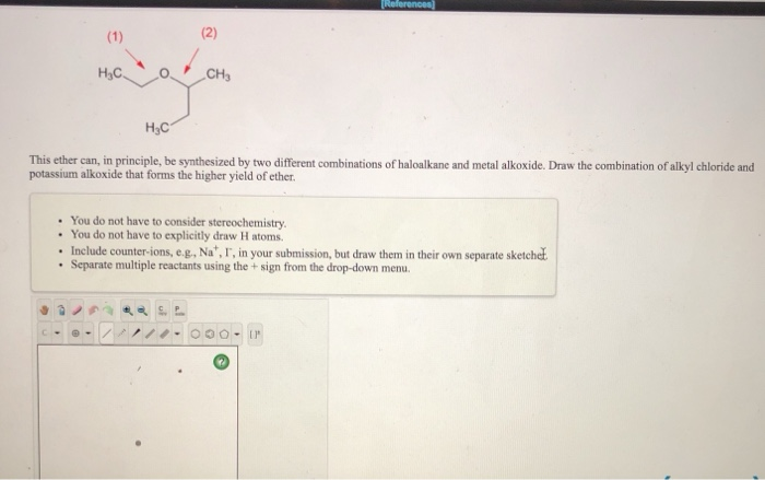 Solved This ether can, in principle, be synthesized by two | Chegg.com