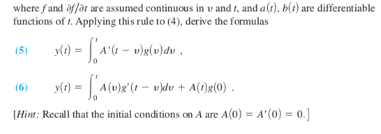 Solved A Duhamel's Formulas For a inear system governed by | Chegg.com