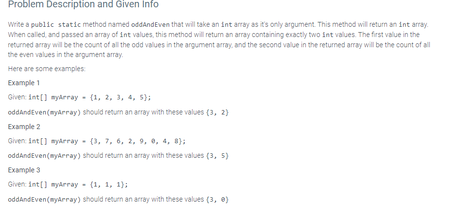 Solved Problem Description and Given Info Write a public | Chegg.com