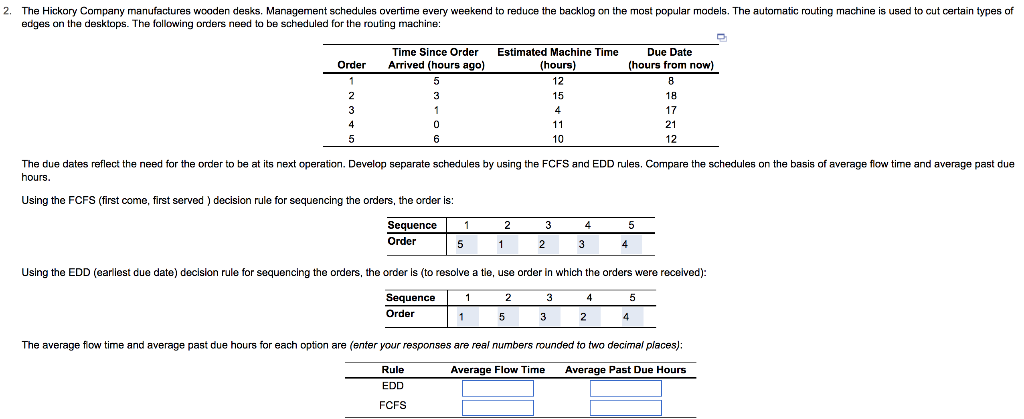 Solved To evaluate the schedules on average flow time and | Chegg.com