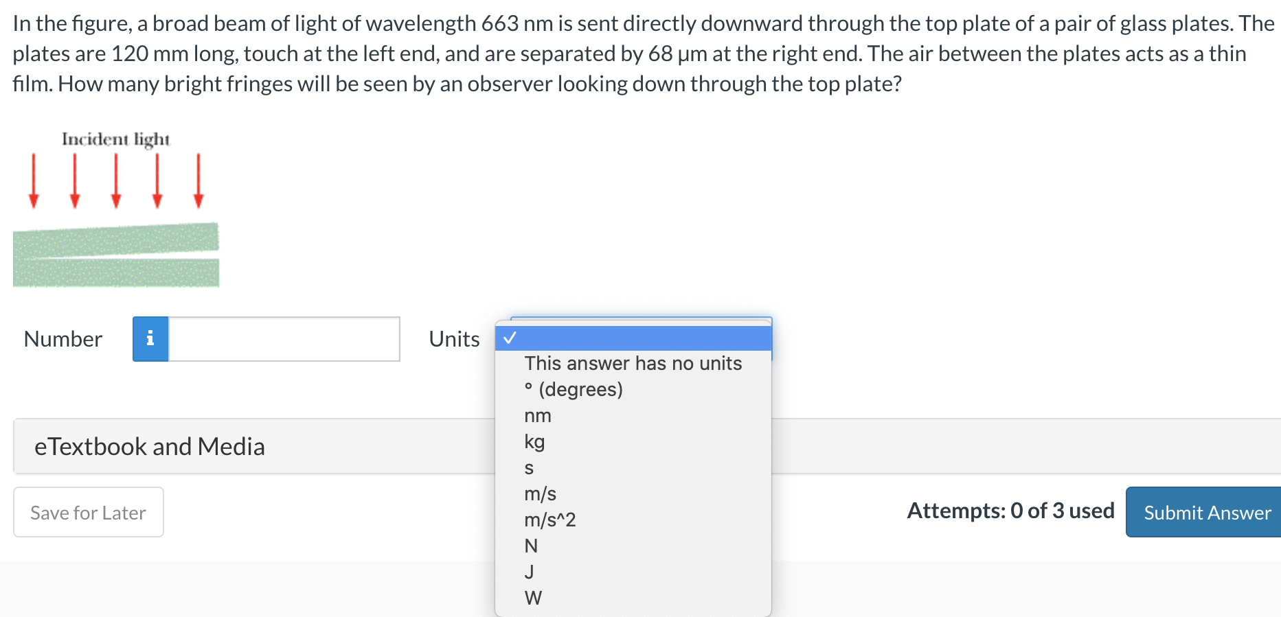 Solved In the figure, a broad beam of light of wavelength | Chegg.com