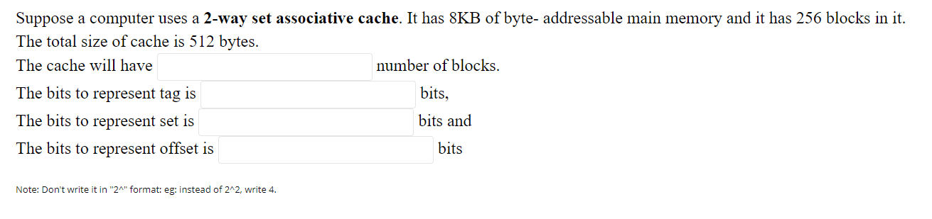 Solved Suppose a computer uses a 2-way set associative | Chegg.com