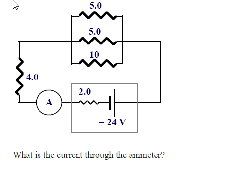 Solved What is the current through the ammeter? | Chegg.com