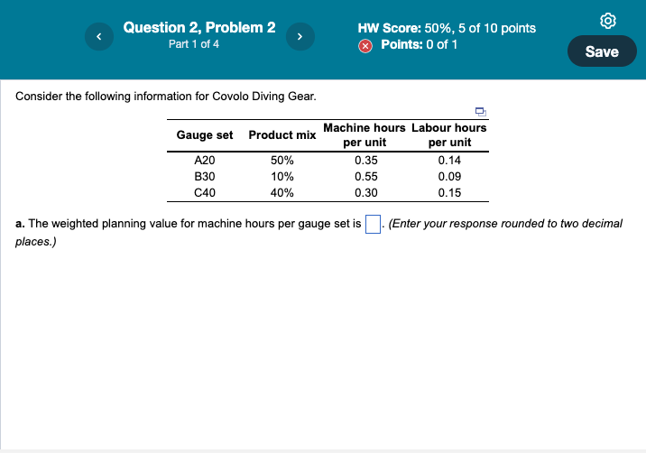 Solved Question 2, Problem 2 HW Score: 50%,5 of 10 points | Chegg.com Solved Question 2, Problem 2 HW Score: 50%,5 of 10 points | Chegg.com