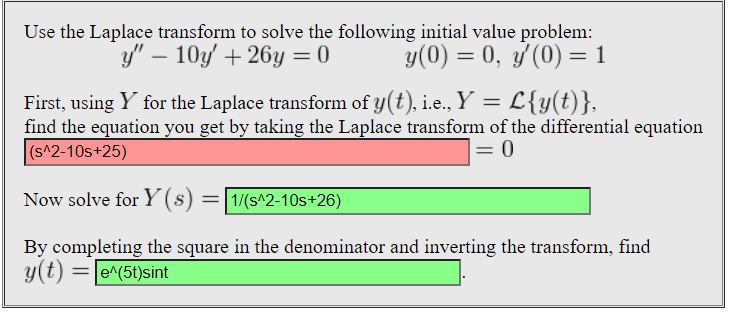 Solved Use the Laplace transform to solve the following | Chegg.com