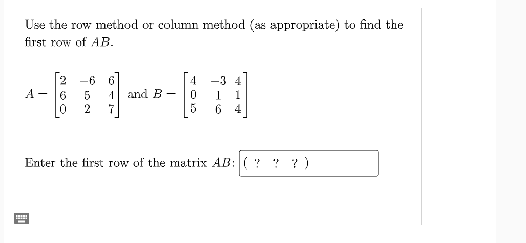 Solved Use the row method or column method (as appropriate) | Chegg.com