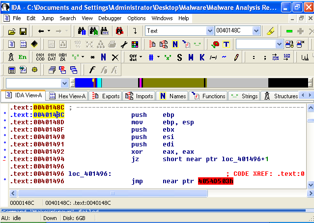 Solved Using the IDA Pro I have the following code (see | Chegg.com