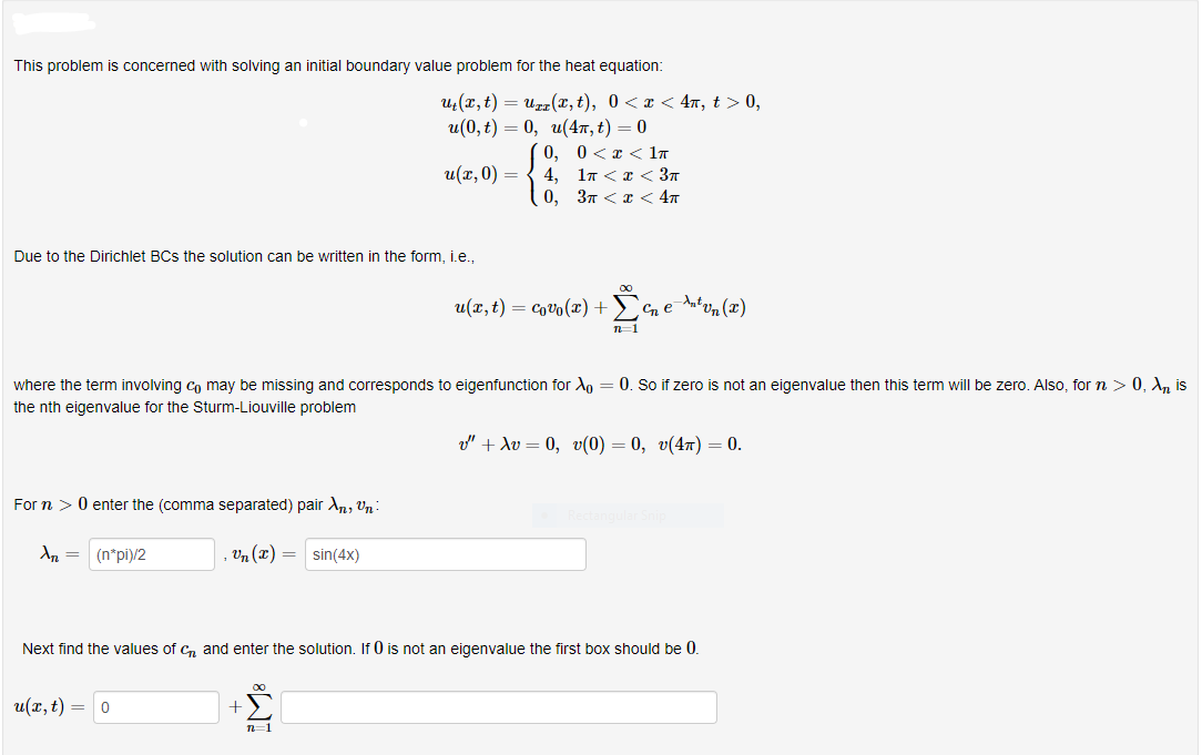 Solved This problem is concerned with solving an initial | Chegg.com