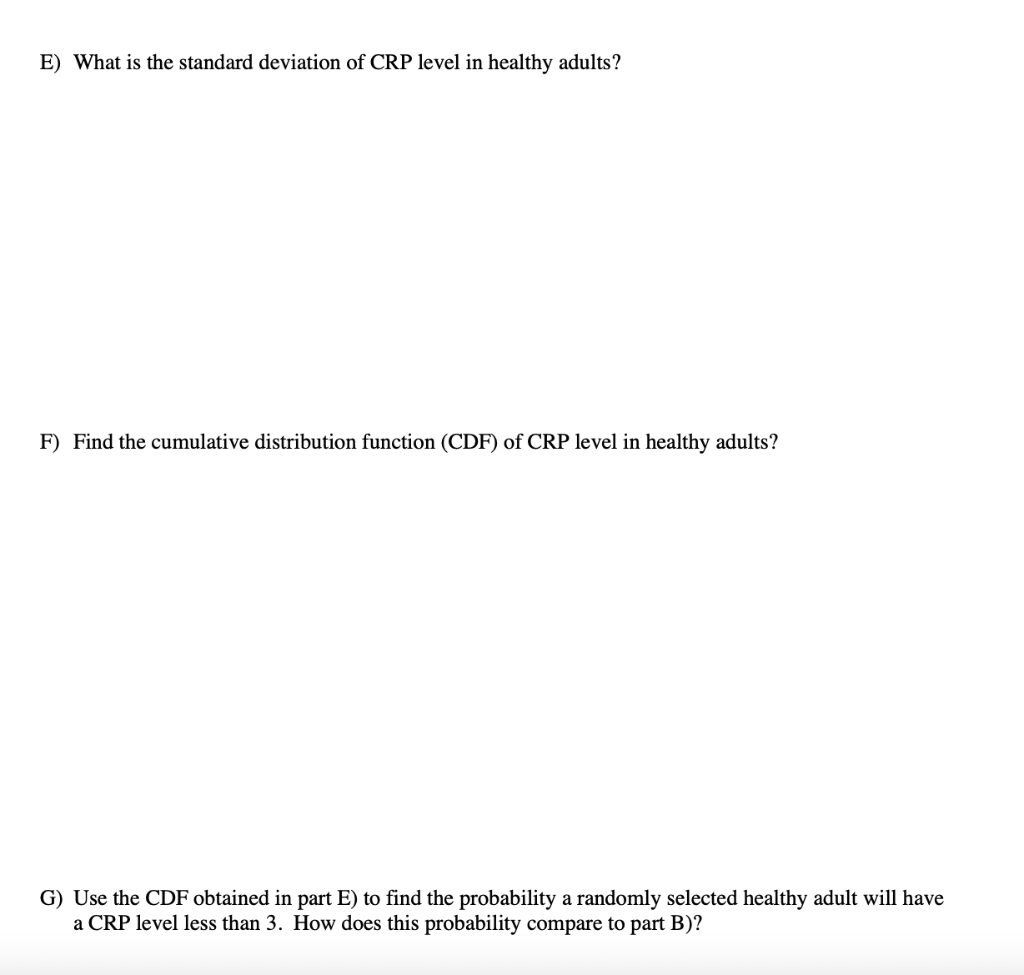 Solved C-reactive protein (CRP) is a measure of inflammation | Chegg.com