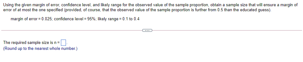 Solved Using the given margin of error, confidence level, | Chegg.com
