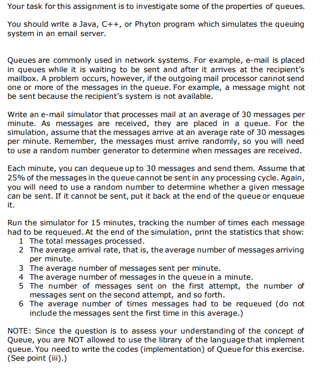 Solved Your task for this assignment is to investigate some | Chegg.com