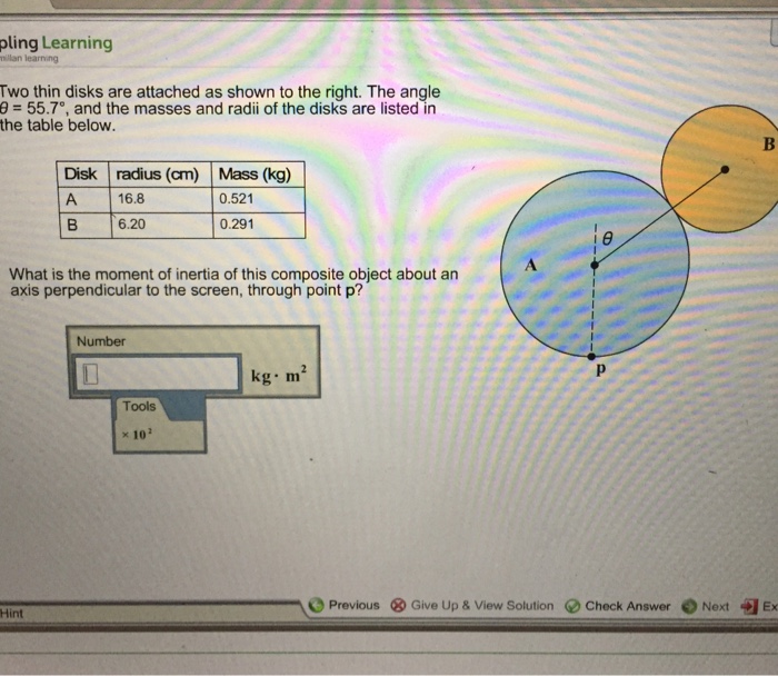 Solved Two thin disks are attached as shown to the right. | Chegg.com