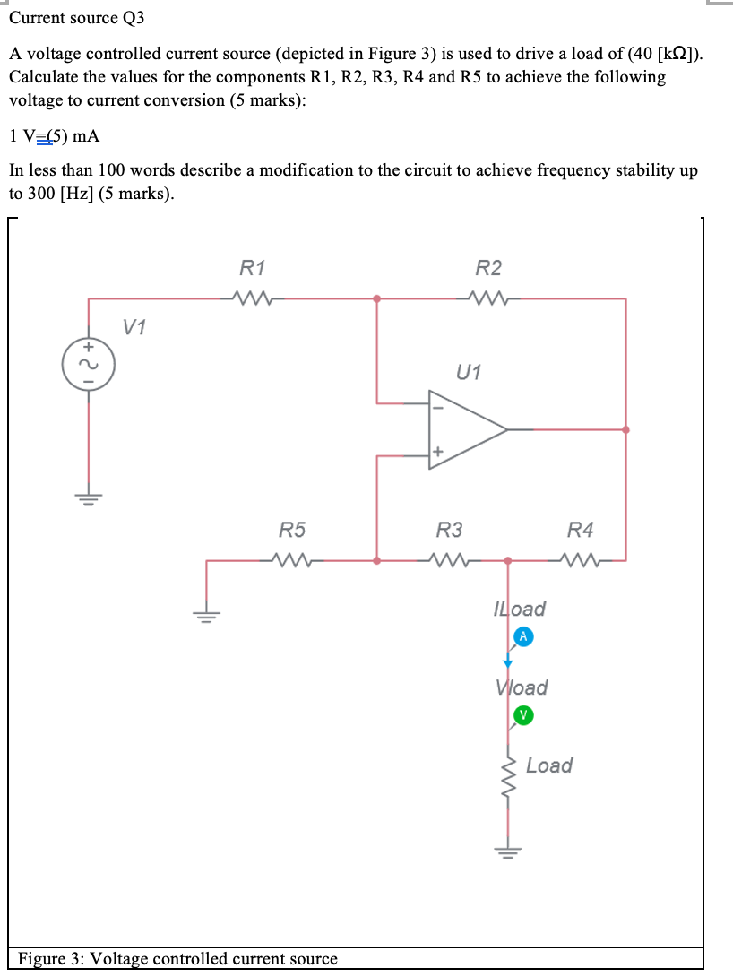 Solved Current source Q3 A voltage controlled current source | Chegg.com