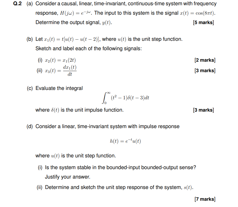 Solved (a) Consider a causal, linear, time-invariant, | Chegg.com Solved (a) Consider a causal, linear, time-invariant, | Chegg.com