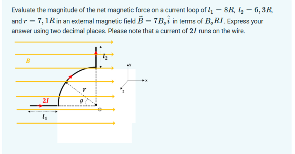 Solved Evaluate the magnitude of ﻿the net magnetic force on | Chegg.com