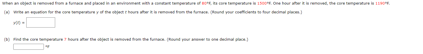 Solved When an object is removed from a furnace and placed | Chegg.com