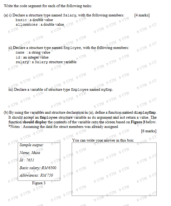 Solved Write the code segment for each of the following | Chegg.com