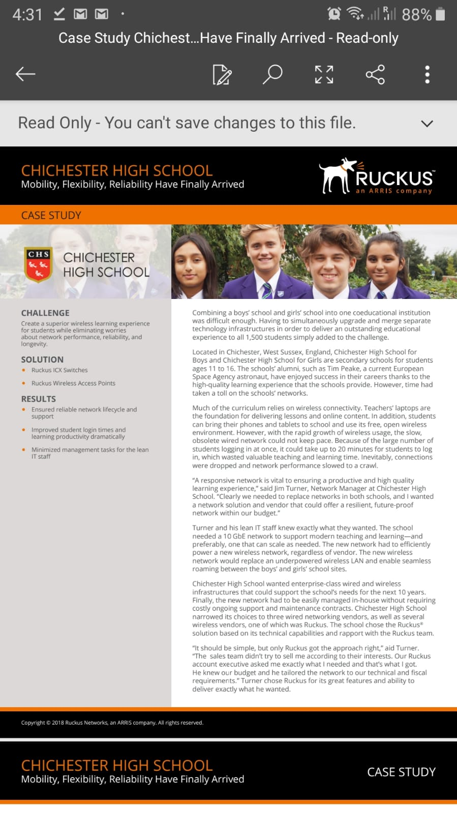 4:31 @ut ll l 88% Case Study Chichest...Have Finally | Chegg.com