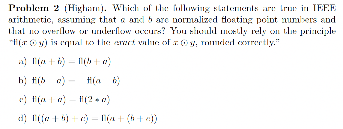 Solved Which of the following statements are true in | Chegg.com