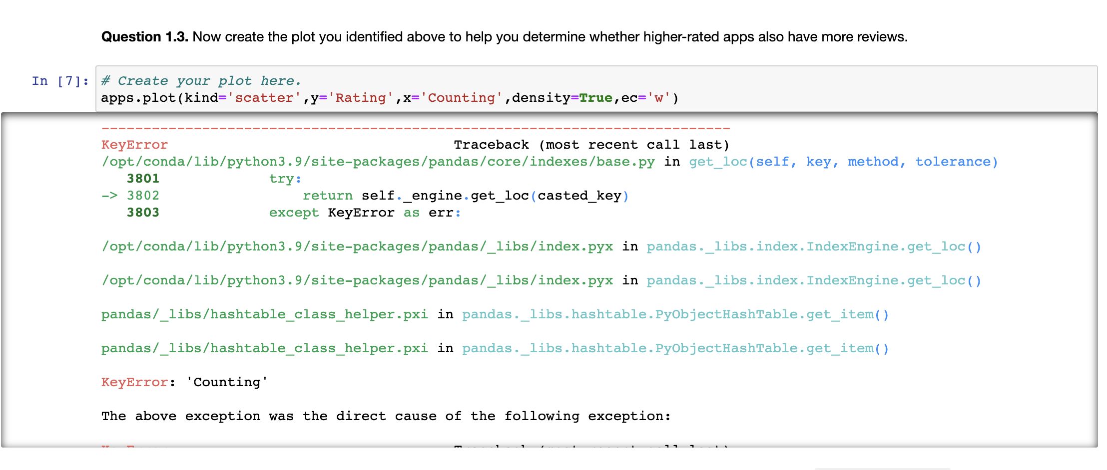 Solved Question 1.3. ﻿Now create the plot you identified | Chegg.com