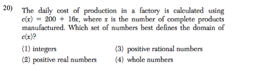 Solved 20) The daily cost of production in a factory is | Chegg.com