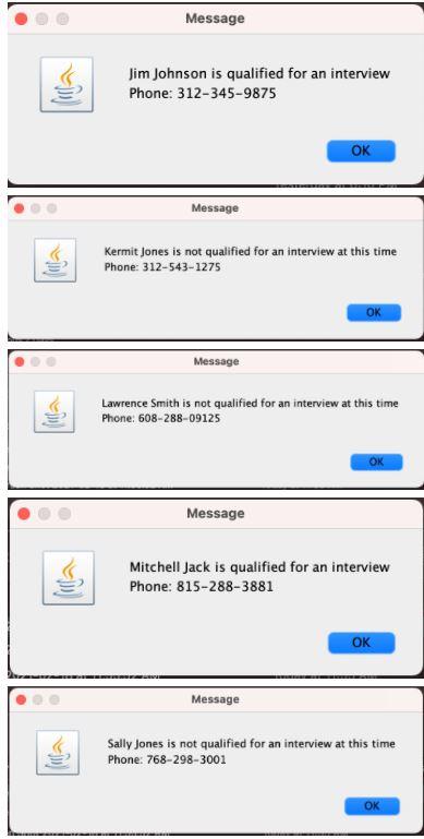 Solved JobApplicant.java and TestJobApplicants.java The | Chegg.com