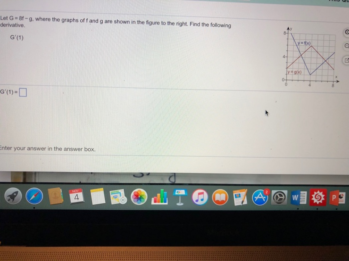 Solved Let G 8f-g, where the graphs of f and g are shown in | Chegg.com