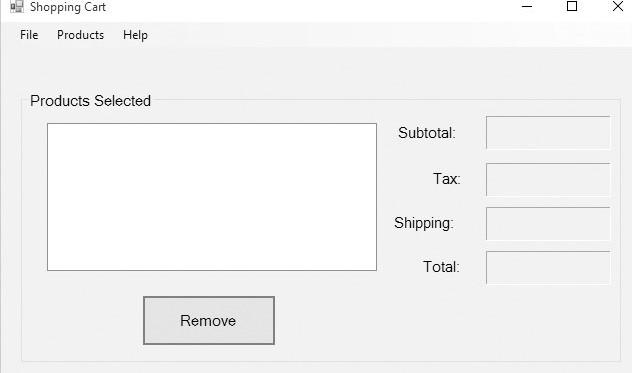 Solved Shopping Cart System (Visual Basic Use Functions | Chegg.com