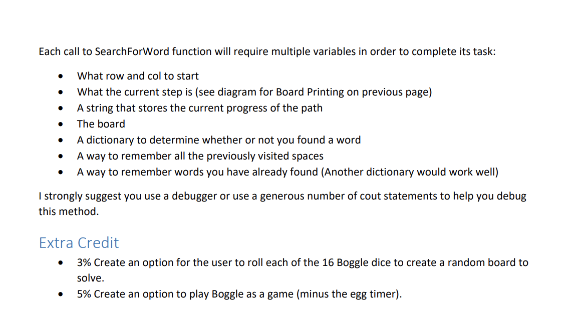 Boggle Solver Credit Todd Feldman for the original | Chegg.com