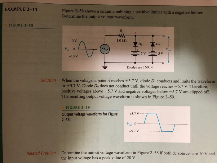 Solved EXAMPLE 2-11 Figure 2-58 shows a circuit combining a | Chegg.com