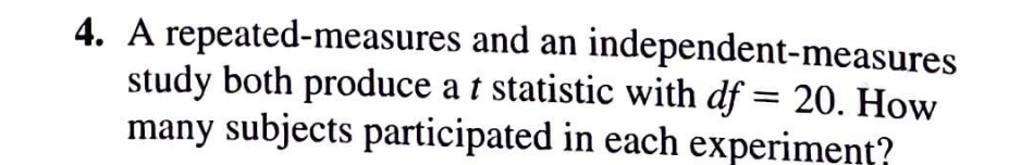 Solved A repeated-measures and an independent-measures study | Chegg.com